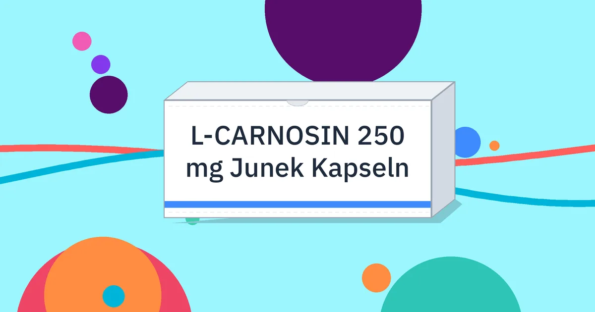 Symbolbild: Packung mit der Aufschrift L-CARNOSIN 250 mg Junek Kapseln (PZN 00985349) – Verfügbarkeit und Bezug in Apotheken in Frankfurt am Main
