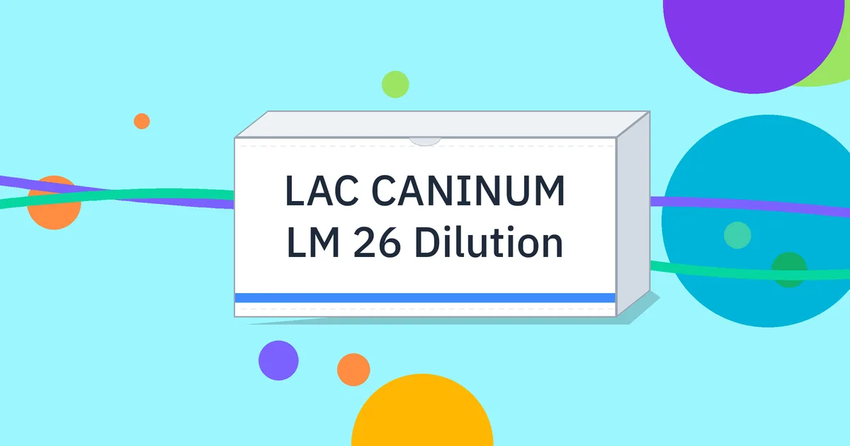 Symbolbild: Packung mit der Aufschrift LAC CANINUM LM 26 Dilution (PZN 12929072) – Verfügbarkeit und Bezug in Apotheken in Frankfurt am Main