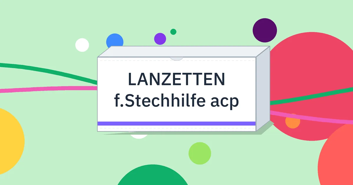 Symbolbild: Packung mit der Aufschrift LANZETTEN f.Stechhilfe acp (PZN 09293624) – Verfügbarkeit und Bezug in Apotheken in Frankfurt am Main