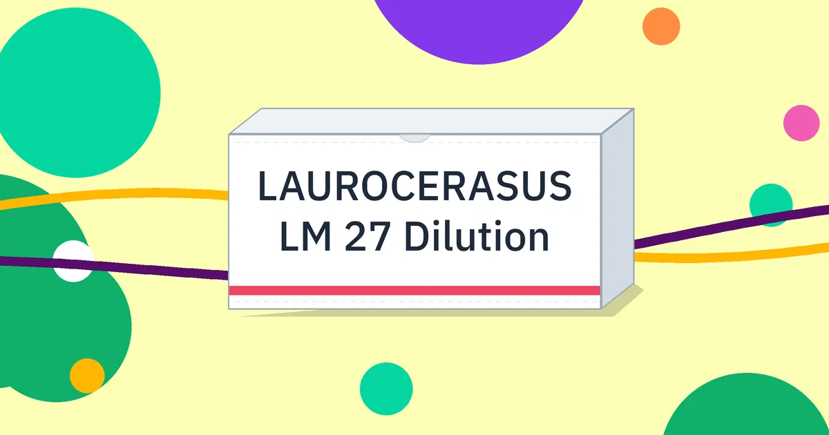 Symbolbild: Packung mit der Aufschrift LAUROCERASUS LM 27 Dilution (PZN 13524213) – Verfügbarkeit und Bezug in Apotheken in Frankfurt am Main
