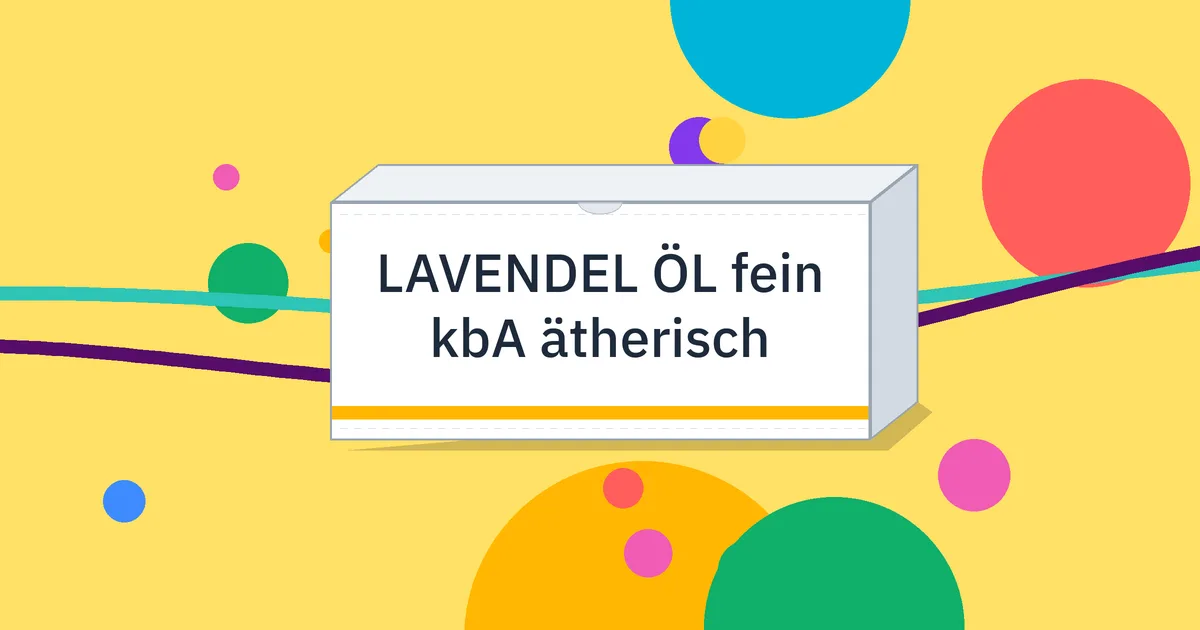 Symbolbild: Packung mit der Aufschrift LAVENDEL ÖL fein kbA ätherisch (PZN 00720585) – Verfügbarkeit und Bezug in Apotheken in Frankfurt am Main