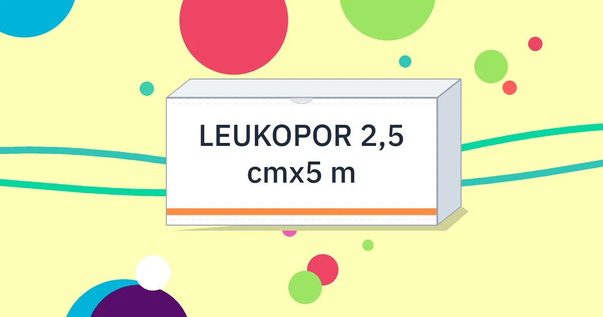 Symbolbild: Packung mit der Aufschrift LEUKOPOR 2,5 cmx5 m (PZN 20055345) – Verfügbarkeit und Bezug in Apotheken in Frankfurt am Main