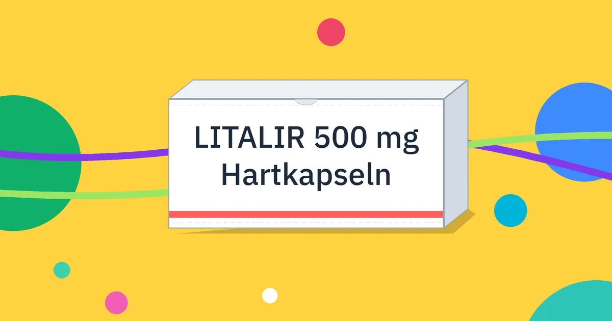 Symbolbild: Packung mit der Aufschrift LITALIR 500 mg Hartkapseln (PZN 01267461) – Verfügbarkeit und Bezug in Apotheken in Frankfurt am Main