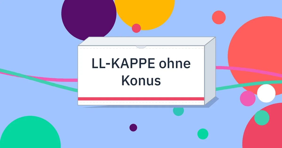 Symbolbild: Packung mit der Aufschrift LL-KAPPE ohne Konus (PZN 19515468) – Verfügbarkeit und Bezug in Apotheken in Frankfurt am Main
