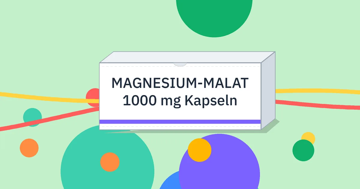 Symbolbild: Packung mit der Aufschrift MAGNESIUM-MALAT 1000 mg Kapseln (PZN 17584347) – Verfügbarkeit und Bezug in Apotheken in Frankfurt am Main
