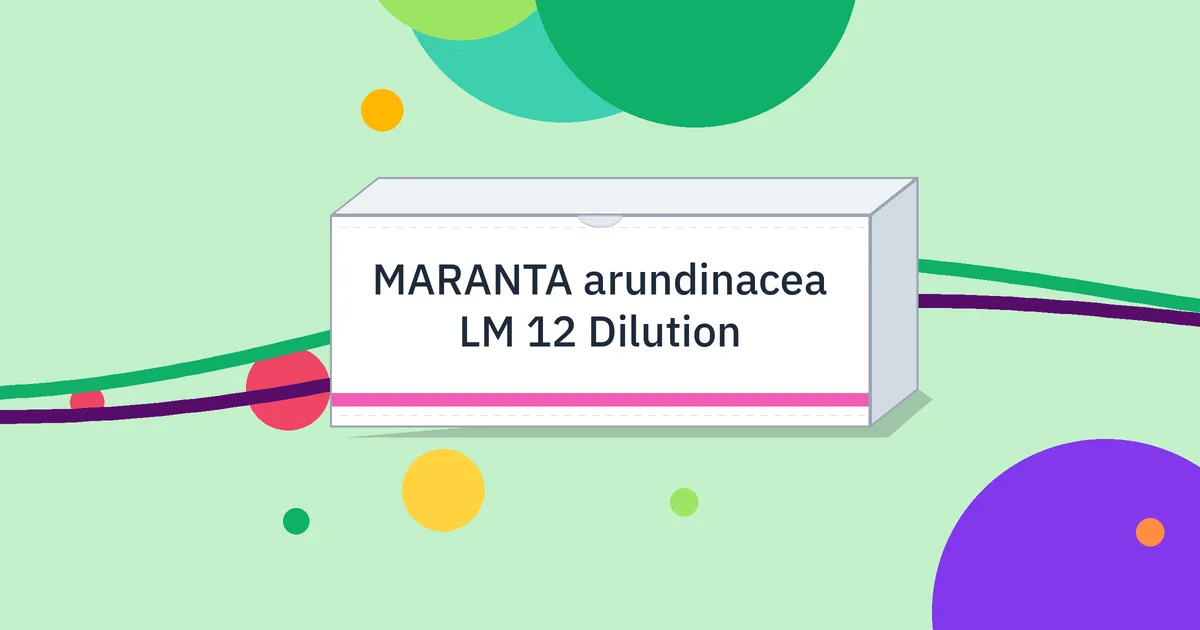 Symbolbild: Packung mit der Aufschrift MARANTA arundinacea LM 12 Dilution (PZN 13601445) – Verfügbarkeit und Bezug in Apotheken in Frankfurt am Main