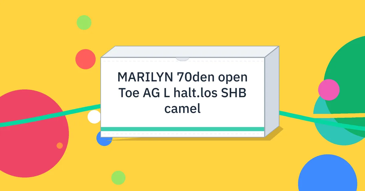 Symbolbild: Packung mit der Aufschrift MARILYN 70den open Toe AG L halt.los SHB camel (PZN 16188135) – Verfügbarkeit und Bezug in Apotheken in Frankfurt am Main