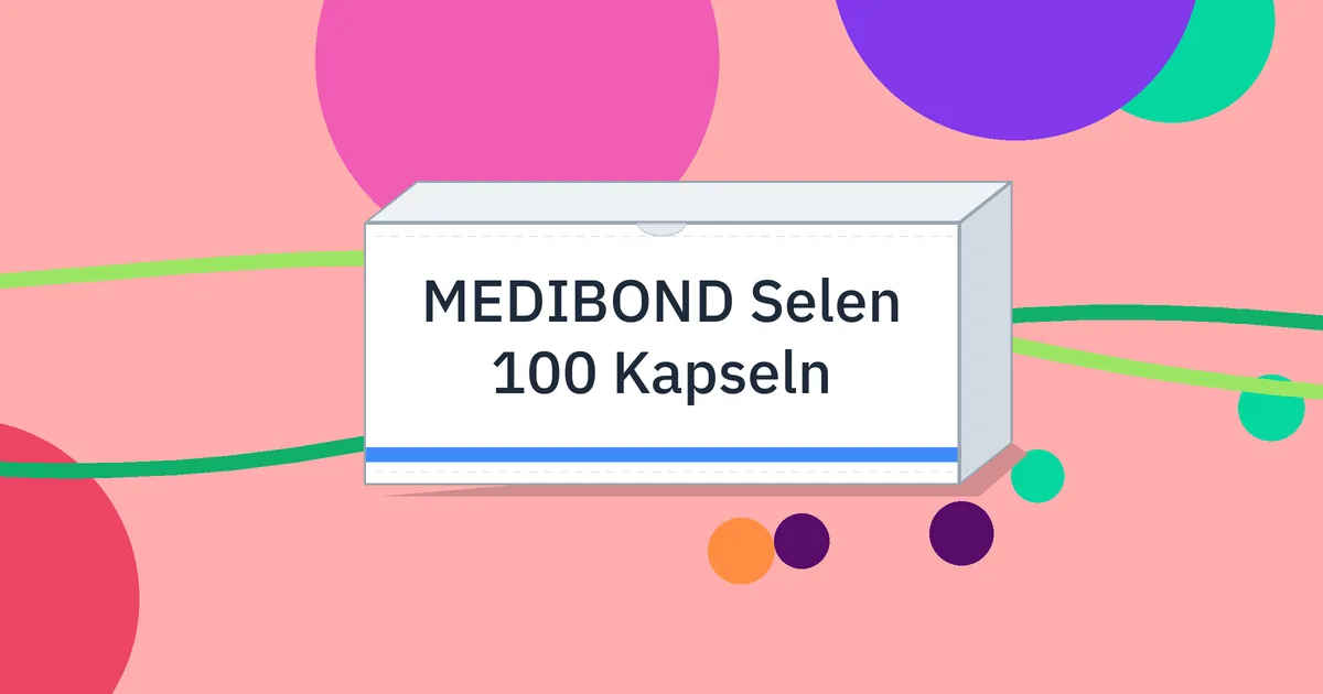 Symbolbild: Packung mit der Aufschrift MEDIBOND Selen 100 Kapseln (PZN 16023262) – Verfügbarkeit und Bezug in Apotheken in Frankfurt am Main