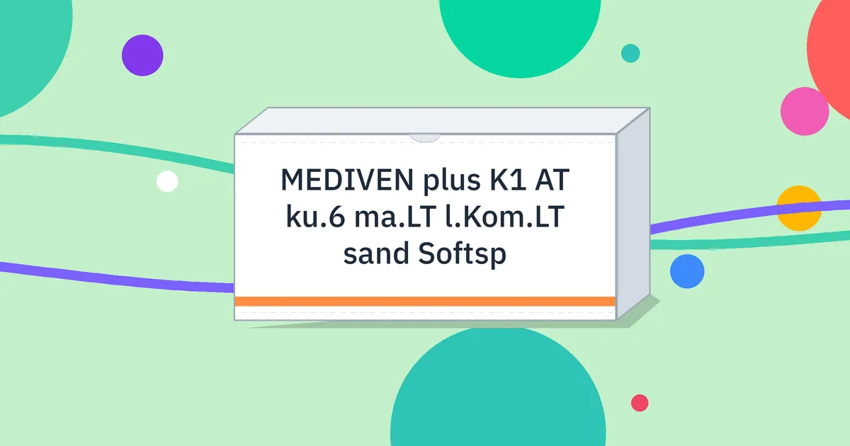 Symbolbild: Packung mit der Aufschrift MEDIVEN plus K1 AT ku.6 ma.LT l.Kom.LT sand Softsp (PZN 18943937) – Verfügbarkeit und Bezug in Apotheken in Frankfurt am Main