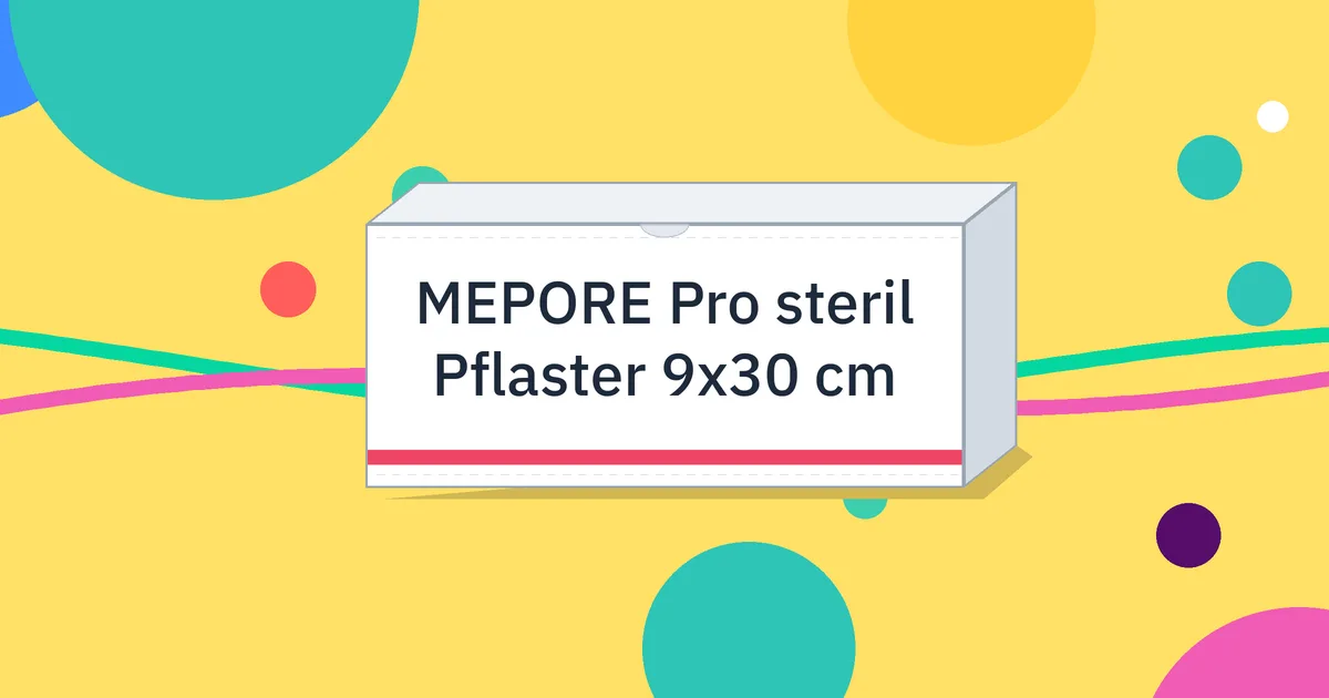Symbolbild: Packung mit der Aufschrift MEPORE Pro steril Pflaster 9x30 cm (PZN 10264504) – Verfügbarkeit und Bezug in Apotheken in Frankfurt am Main
