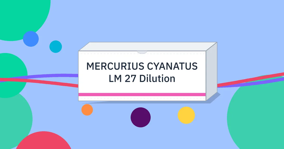Symbolbild: Packung mit der Aufschrift MERCURIUS CYANATUS LM 27 Dilution (PZN 12951060) – Verfügbarkeit und Bezug in Apotheken in Frankfurt am Main