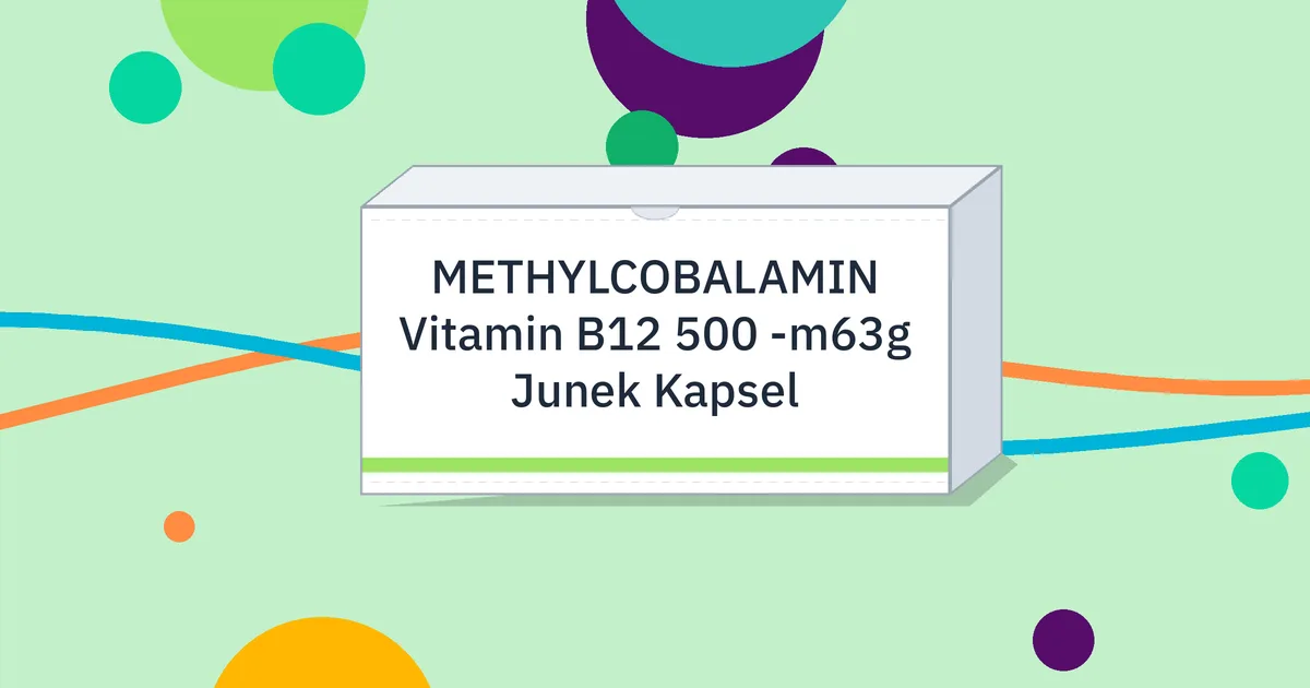 Symbolbild: Packung mit der Aufschrift METHYLCOBALAMIN Vitamin B12 500 -m63g Junek Kapsel (PZN 19765923) – Verfügbarkeit und Bezug in Apotheken in Frankfurt am Main