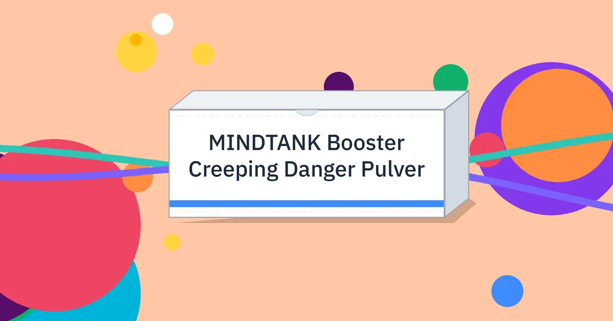Symbolbild: Packung mit der Aufschrift MINDTANK Booster Creeping Danger Pulver (PZN 18882319) – Verfügbarkeit und Bezug in Apotheken in Frankfurt am Main