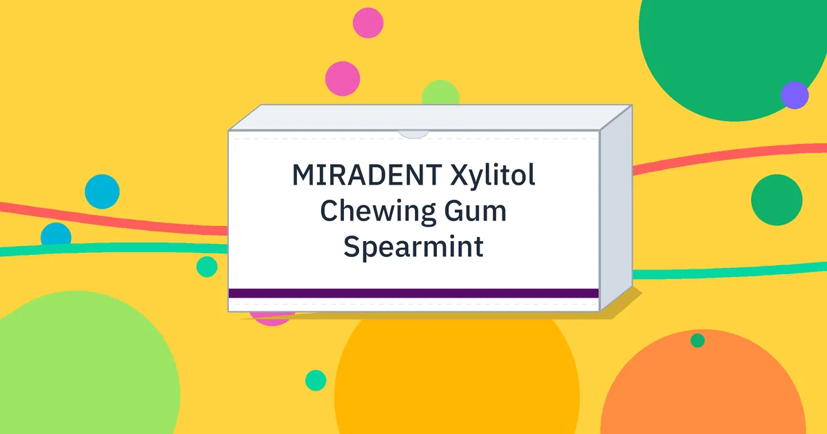 Symbolbild: Packung mit der Aufschrift MIRADENT Xylitol Chewing Gum Spearmint (PZN 04275596) – Verfügbarkeit und Bezug in Apotheken in Frankfurt am Main