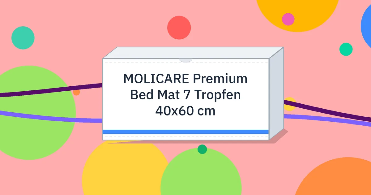 Symbolbild: Packung mit der Aufschrift MOLICARE Premium Bed Mat 7 Tropfen 40x60 cm (PZN 16136753) – Verfügbarkeit und Bezug in Apotheken in Frankfurt am Main