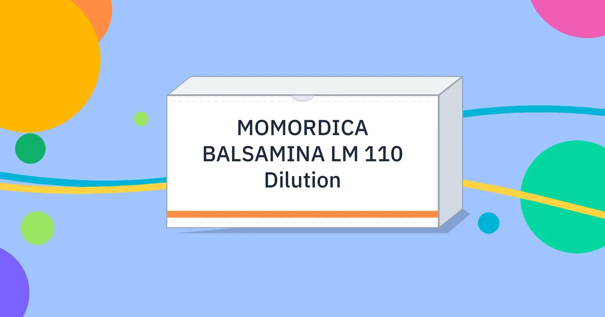 Symbolbild: Packung mit der Aufschrift MOMORDICA BALSAMINA LM 110 Dilution (PZN 13610585) – Verfügbarkeit und Bezug in Apotheken in Frankfurt am Main