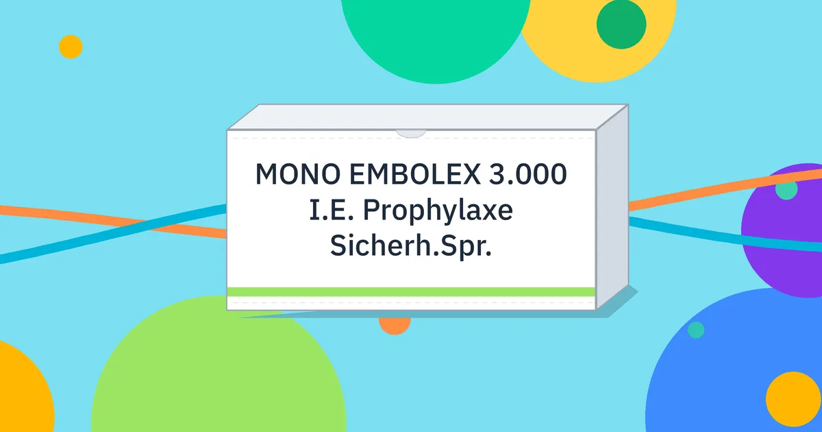 Symbolbild: Packung mit der Aufschrift MONO EMBOLEX 3.000 I.E. Prophylaxe Sicherh.Spr. (PZN 01454364) – Verfügbarkeit und Bezug in Apotheken in Frankfurt am Main