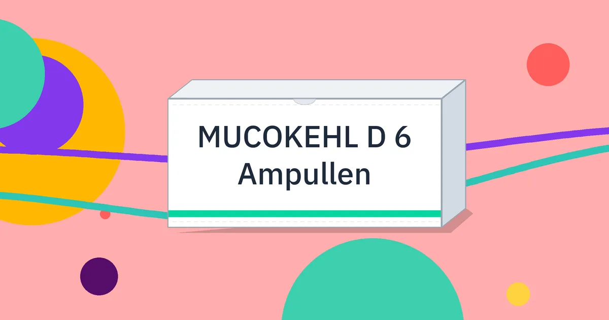 Symbolbild: Packung mit der Aufschrift MUCOKEHL D 6 Ampullen (PZN 03206624) – Verfügbarkeit und Bezug in Apotheken in Frankfurt am Main