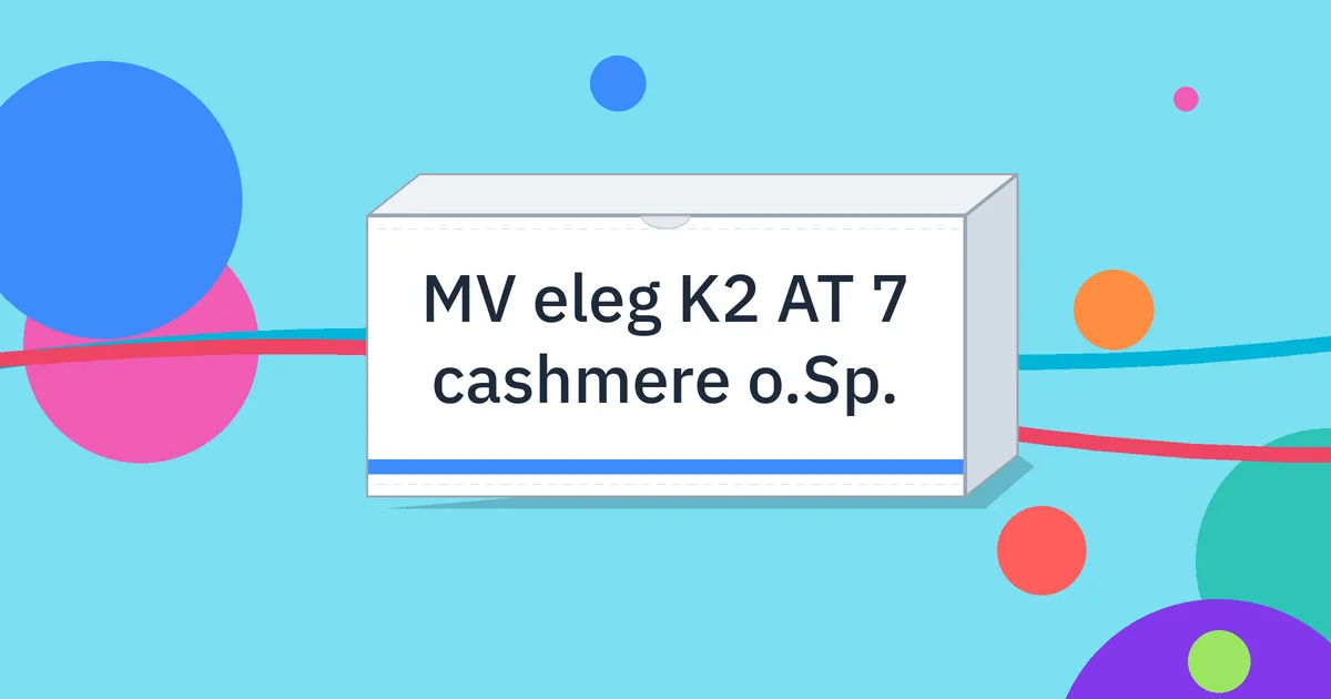 Symbolbild: Packung mit der Aufschrift MV eleg K2 AT 7 cashmere o.Sp. (PZN 15284954) – Verfügbarkeit und Bezug in Apotheken in Frankfurt am Main