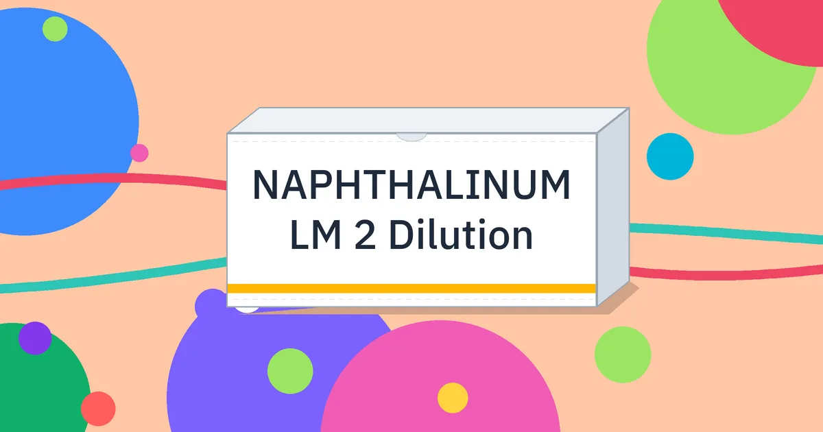 Symbolbild: Packung mit der Aufschrift NAPHTHALINUM LM 2 Dilution (PZN 12958323) – Verfügbarkeit und Bezug in Apotheken in Frankfurt am Main