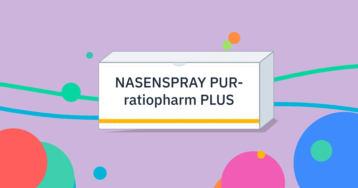 Symbolbild: Packung mit der Aufschrift NASENSPRAY PUR-ratiopharm PLUS (PZN 05041423) – Verfügbarkeit und Bezug in Apotheken in Frankfurt am Main
