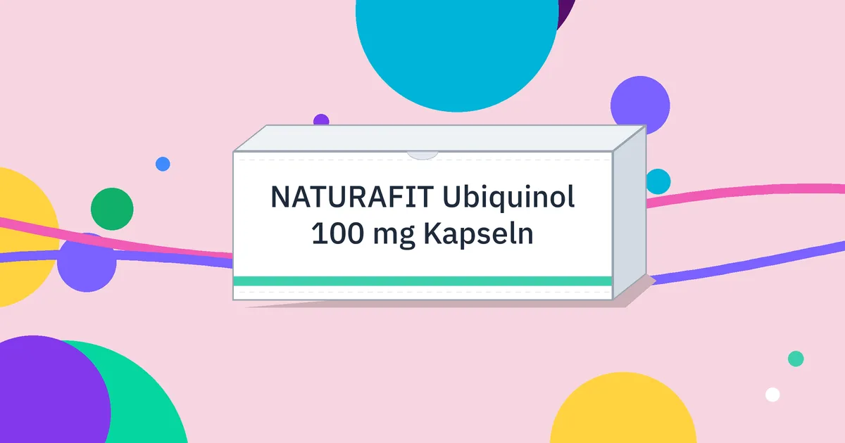 Symbolbild: Packung mit der Aufschrift NATURAFIT Ubiquinol 100 mg Kapseln (PZN 12534818) – Verfügbarkeit und Bezug in Apotheken in Frankfurt am Main