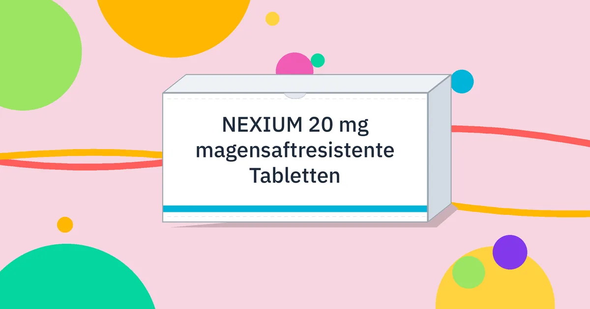 Symbolbild: Packung mit der Aufschrift NEXIUM 20 mg magensaftresistente Tabletten (PZN 19732645) – Verfügbarkeit und Bezug in Apotheken in Frankfurt am Main
