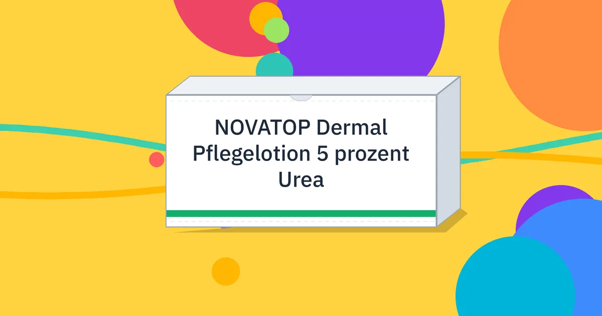 Symbolbild: Packung mit der Aufschrift NOVATOP Dermal Pflegelotion 5 prozent Urea (PZN 06091860) – Verfügbarkeit und Bezug in Apotheken in Frankfurt am Main