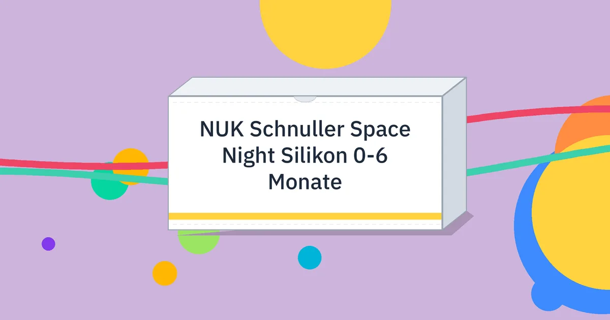 Symbolbild: Packung mit der Aufschrift NUK Schnuller Space Night Silikon 0-6 Monate (PZN 16597767) – Verfügbarkeit und Bezug in Apotheken in Frankfurt am Main