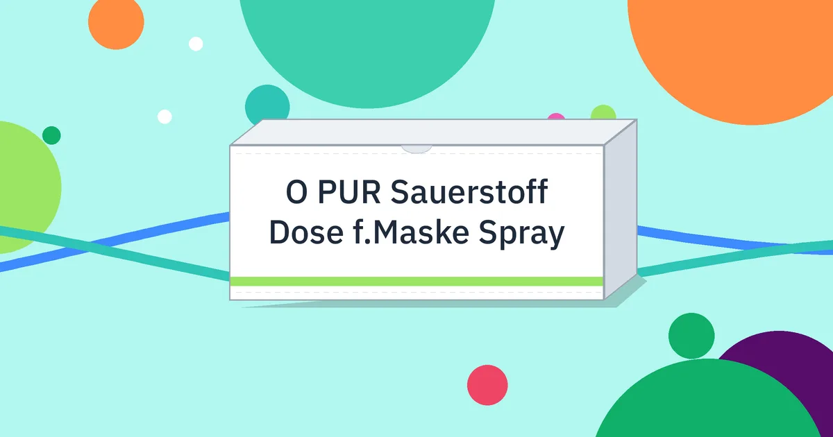 Symbolbild: Packung mit der Aufschrift O PUR Sauerstoff Dose f.Maske Spray (PZN 06942890) – Verfügbarkeit und Bezug in Apotheken in Frankfurt am Main