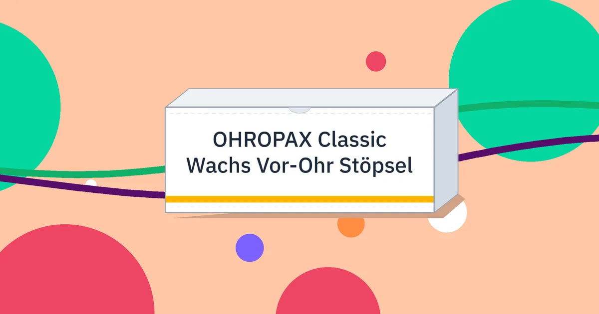 Symbolbild: Packung mit der Aufschrift OHROPAX Classic Wachs Vor-Ohr Stöpsel (PZN 19412604) – Verfügbarkeit und Bezug in Apotheken in Frankfurt am Main