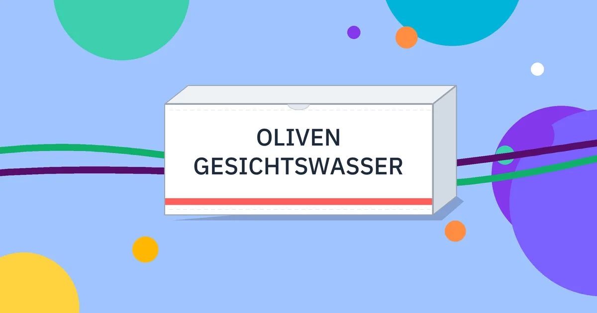 Symbolbild: Packung mit der Aufschrift OLIVEN GESICHTSWASSER (PZN 06862487) – Verfügbarkeit und Bezug in Apotheken in Frankfurt am Main