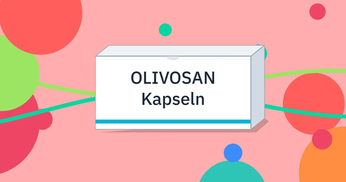 Symbolbild: Packung mit der Aufschrift OLIVOSAN Kapseln (PZN 07798159) – Verfügbarkeit und Bezug in Apotheken in Frankfurt am Main