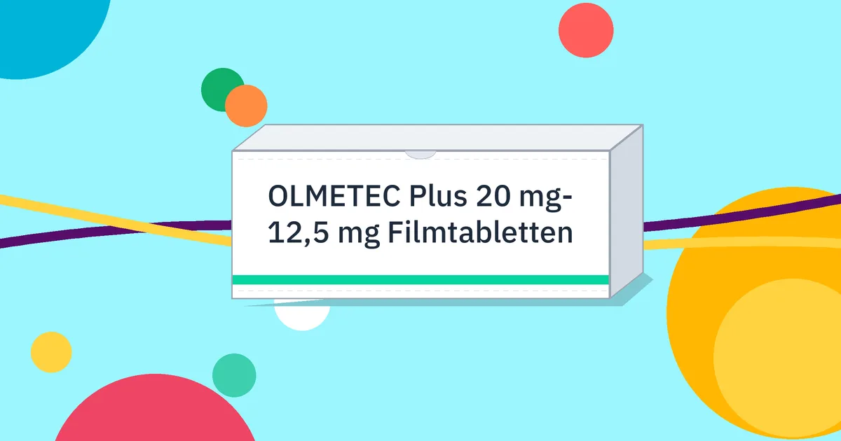 Symbolbild: Packung mit der Aufschrift OLMETEC Plus 20 mg-12,5 mg Filmtabletten (PZN 05389184) – Verfügbarkeit und Bezug in Apotheken in Frankfurt am Main