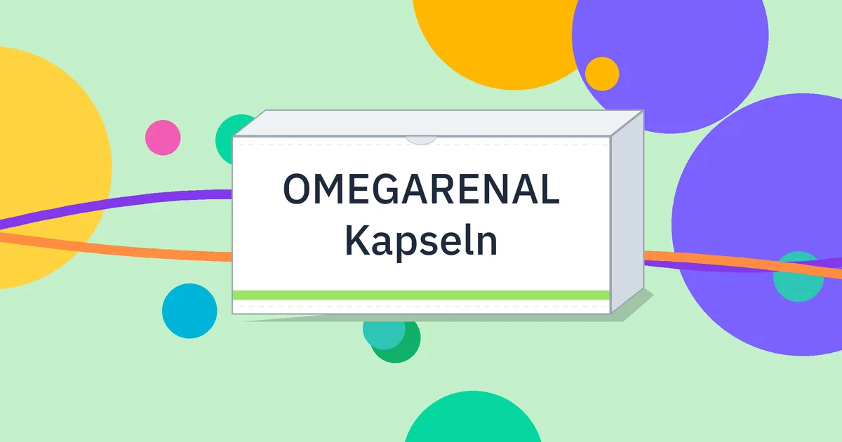 Symbolbild: Packung mit der Aufschrift OMEGARENAL Kapseln (PZN 00450281) – Verfügbarkeit und Bezug in Apotheken in Frankfurt am Main