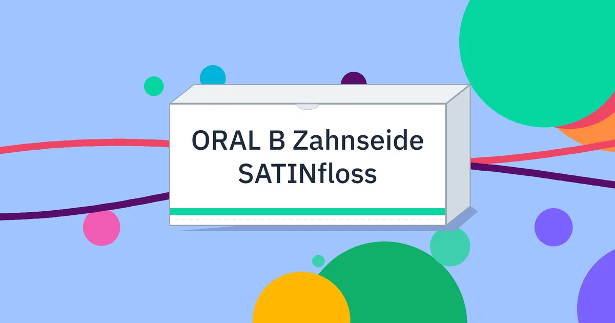 Symbolbild: Packung mit der Aufschrift ORAL B Zahnseide SATINfloss (PZN 00515862) – Verfügbarkeit und Bezug in Apotheken in Frankfurt am Main