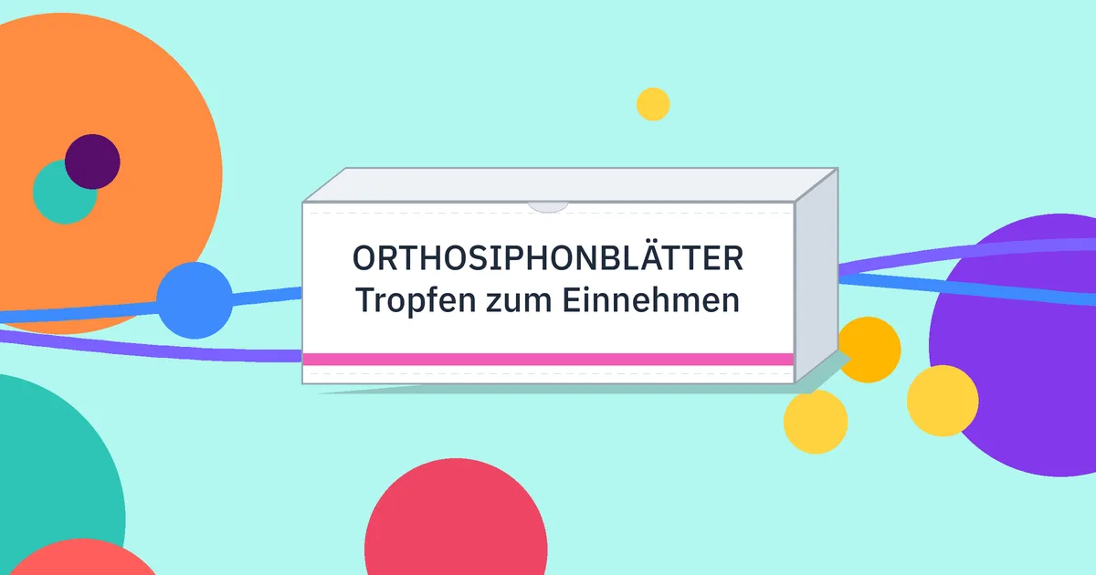 Symbolbild: Packung mit der Aufschrift ORTHOSIPHONBLÄTTER Tropfen zum Einnehmen (PZN 11365934) – Verfügbarkeit und Bezug in Apotheken in Frankfurt am Main