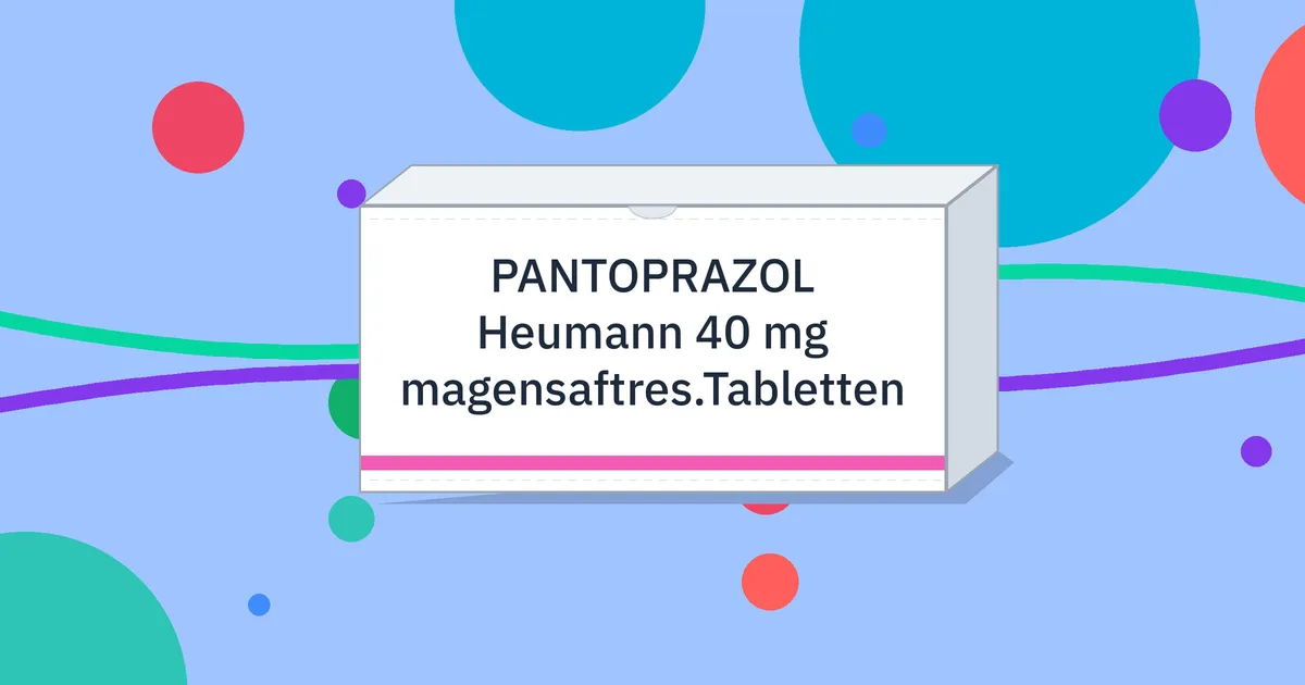 Symbolbild: Packung mit der Aufschrift PANTOPRAZOL Heumann 40 mg magensaftres.Tabletten (PZN 05860463) – Verfügbarkeit und Bezug in Apotheken in Frankfurt am Main