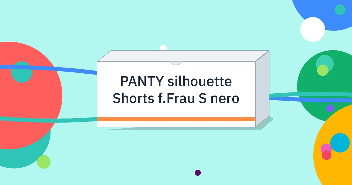 Symbolbild: Packung mit der Aufschrift PANTY silhouette Shorts f.Frau S nero (PZN 16191999) – Verfügbarkeit und Bezug in Apotheken in Frankfurt am Main
