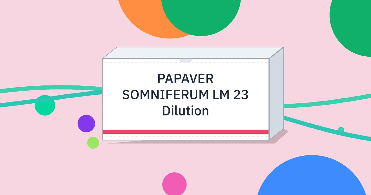Symbolbild: Packung mit der Aufschrift PAPAVER SOMNIFERUM LM 23 Dilution (PZN 12975988) – Verfügbarkeit und Bezug in Apotheken in Frankfurt am Main