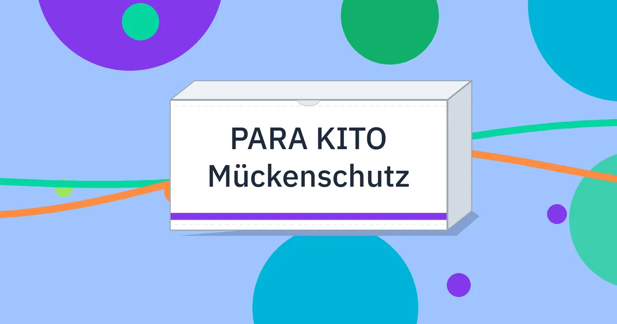 Symbolbild: Packung mit der Aufschrift PARA KITO Mückenschutz (PZN 06495273) – Verfügbarkeit und Bezug in Apotheken in Frankfurt am Main