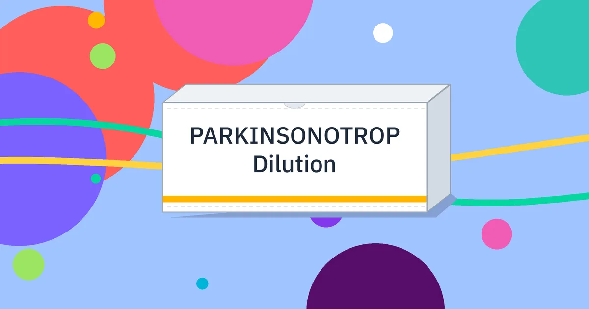 Symbolbild: Packung mit der Aufschrift PARKINSONOTROP Dilution (PZN 01612283) – Verfügbarkeit und Bezug in Apotheken in Frankfurt am Main