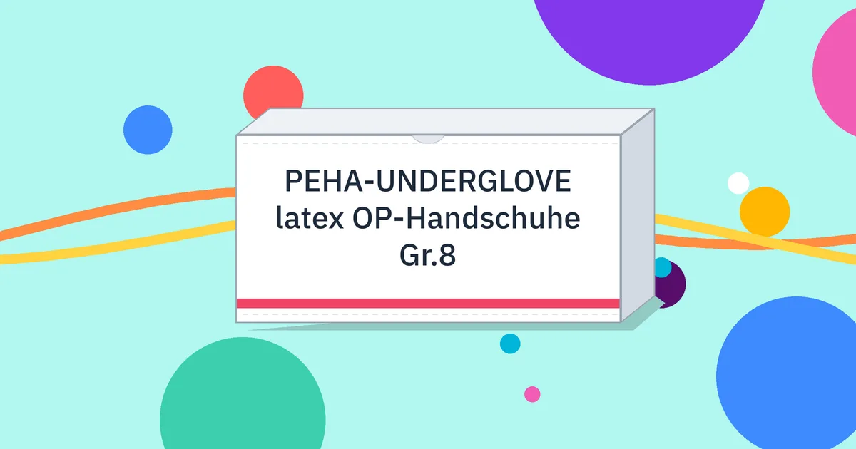 Symbolbild: Packung mit der Aufschrift PEHA-UNDERGLOVE latex OP-Handschuhe Gr.8 (PZN 10387709) – Verfügbarkeit und Bezug in Apotheken in Frankfurt am Main