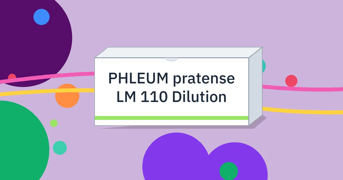 Symbolbild: Packung mit der Aufschrift PHLEUM pratense LM 110 Dilution (PZN 13639086) – Verfügbarkeit und Bezug in Apotheken in Frankfurt am Main