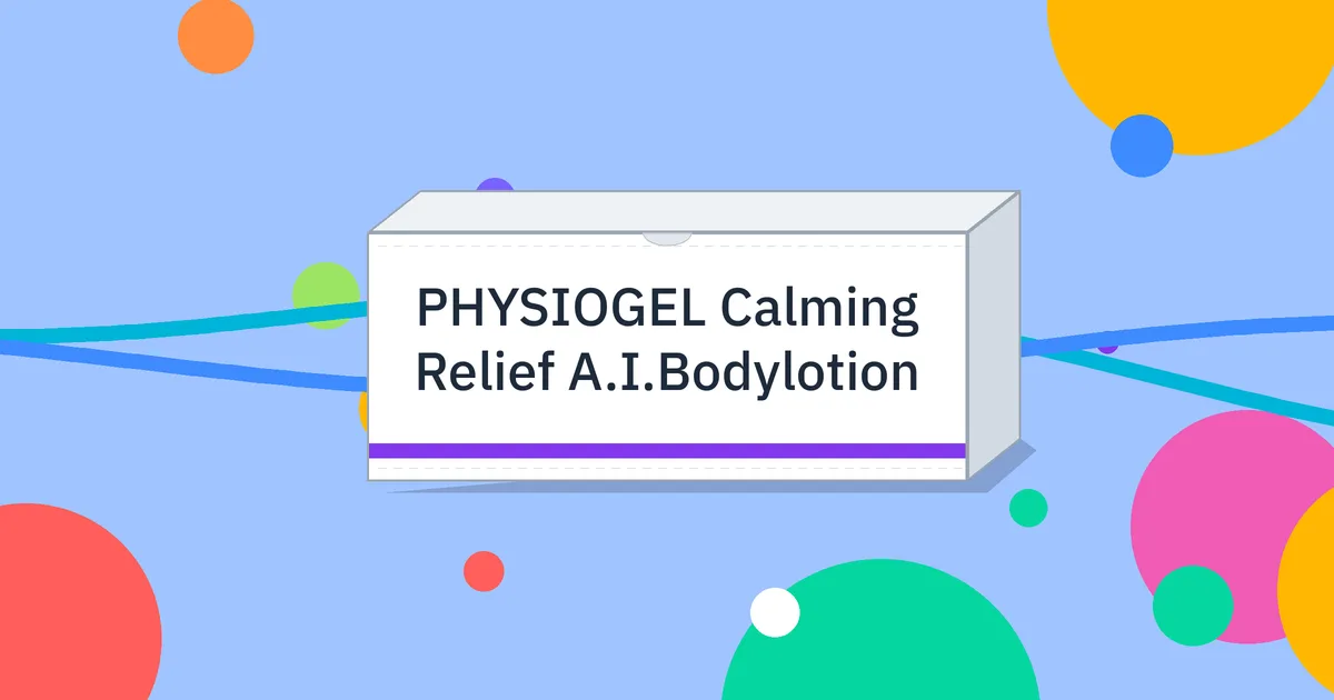 Symbolbild: Packung mit der Aufschrift PHYSIOGEL Calming Relief A.I.Bodylotion (PZN 10217189) – Verfügbarkeit und Bezug in Apotheken in Frankfurt am Main
