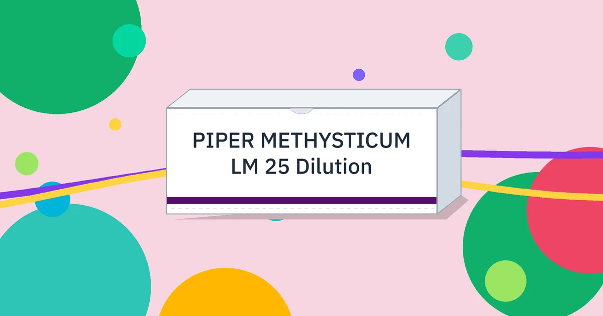Symbolbild: Packung mit der Aufschrift PIPER METHYSTICUM LM 25 Dilution (PZN 13643573) – Verfügbarkeit und Bezug in Apotheken in Frankfurt am Main