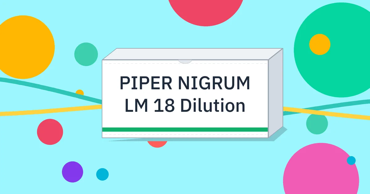 Symbolbild: Packung mit der Aufschrift PIPER NIGRUM LM 18 Dilution (PZN 13644897) – Verfügbarkeit und Bezug in Apotheken in Frankfurt am Main
