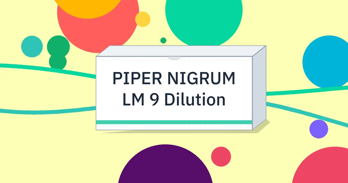 Symbolbild: Packung mit der Aufschrift PIPER NIGRUM LM 9 Dilution (PZN 13644791) – Verfügbarkeit und Bezug in Apotheken in Frankfurt am Main