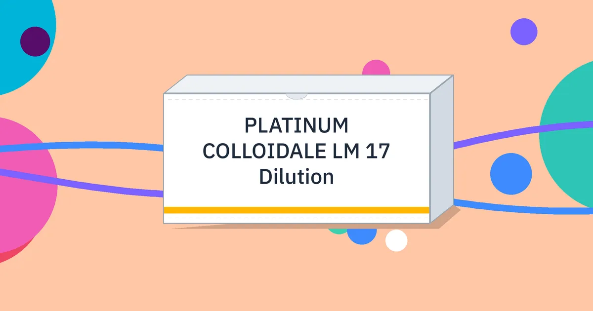 Symbolbild: Packung mit der Aufschrift PLATINUM COLLOIDALE LM 17 Dilution (PZN 13037909) – Verfügbarkeit und Bezug in Apotheken in Frankfurt am Main