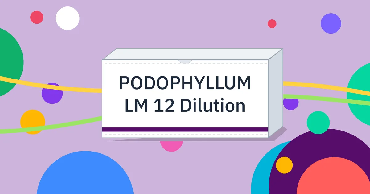 Symbolbild: Packung mit der Aufschrift PODOPHYLLUM LM 12 Dilution (PZN 02603398) – Verfügbarkeit und Bezug in Apotheken in Frankfurt am Main